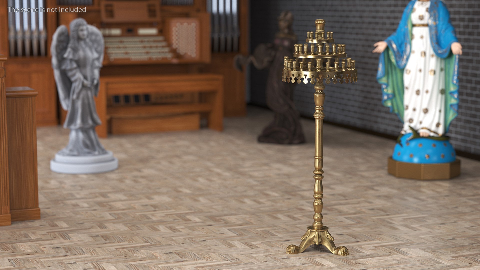 Church Brass Candle Holder 3D Model - TurboSquid 2243058
