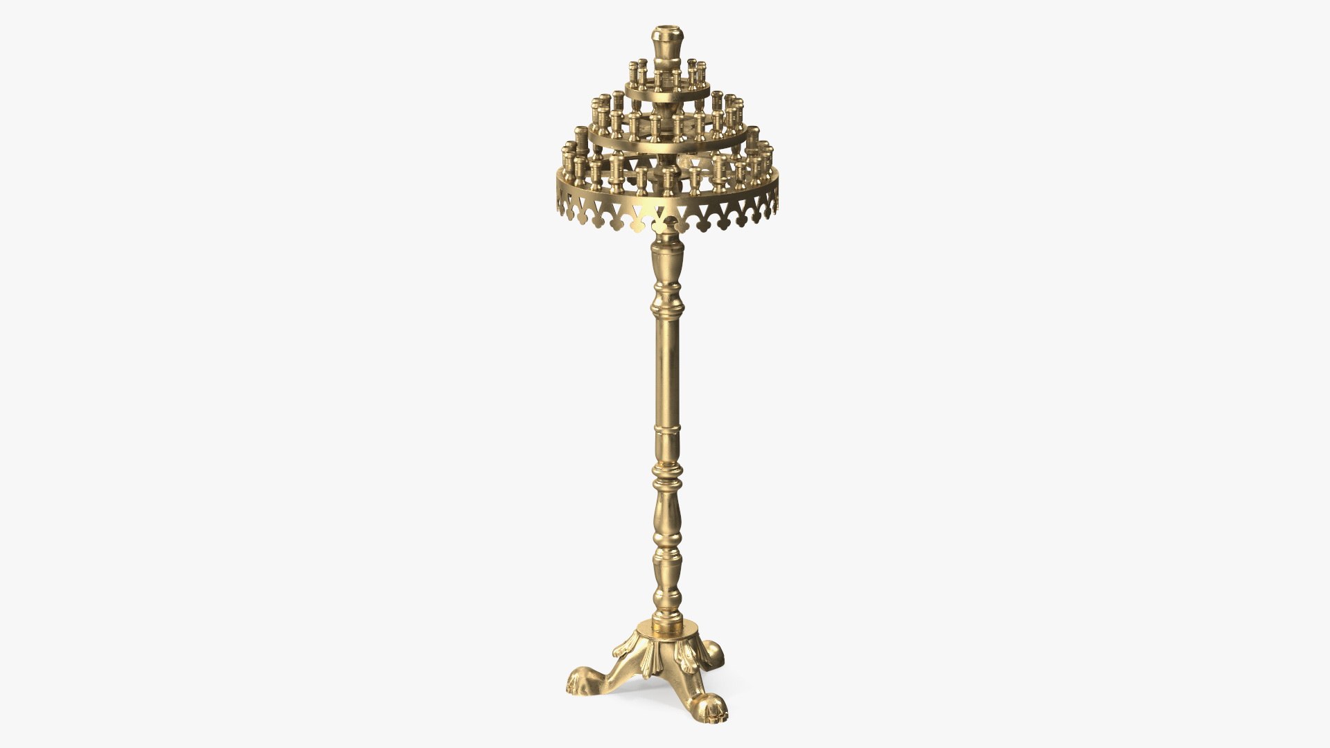 Church Brass Candle Holder 3D Model - TurboSquid 2243058
