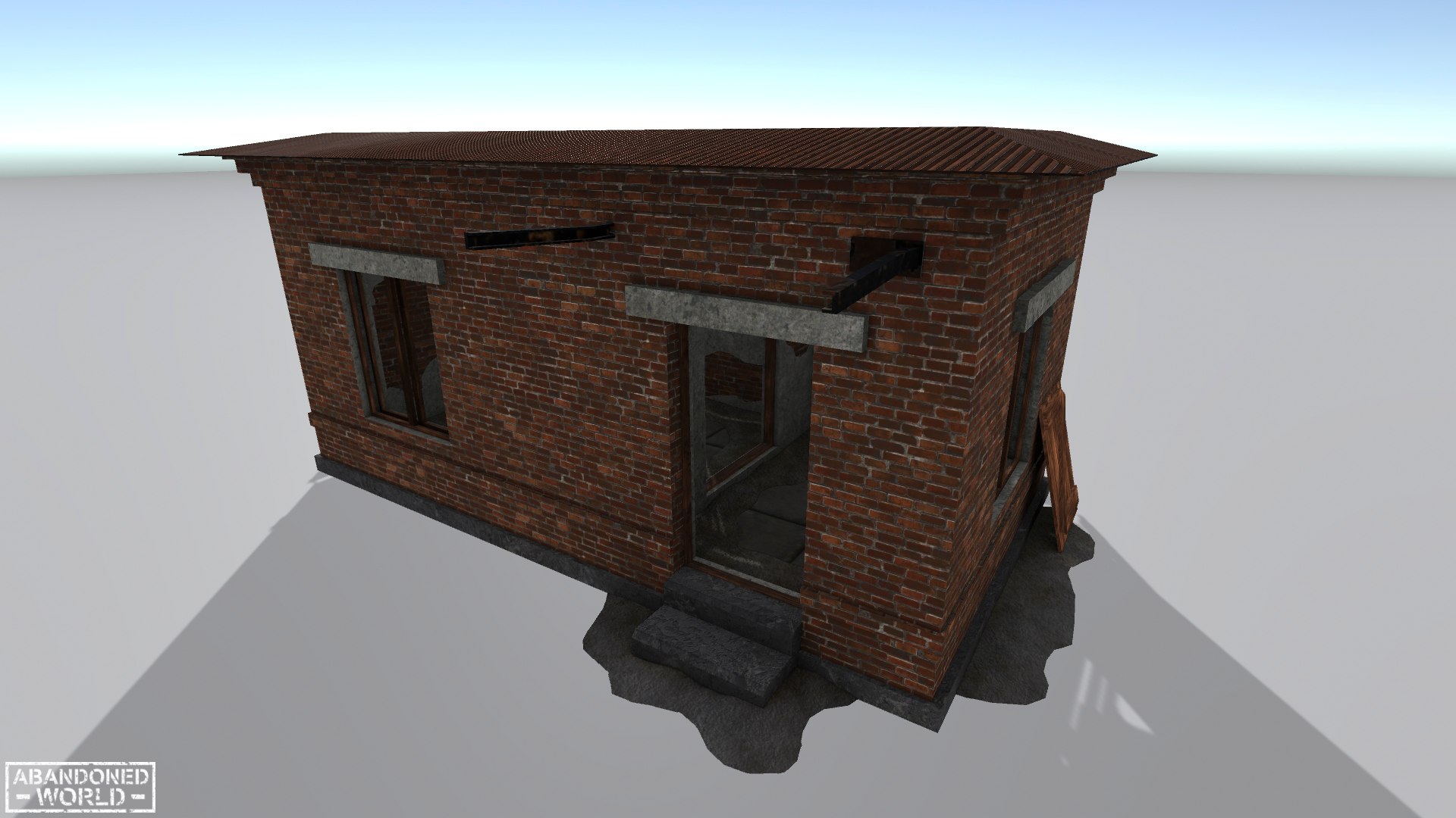 abandoned military checkpoint 3d model