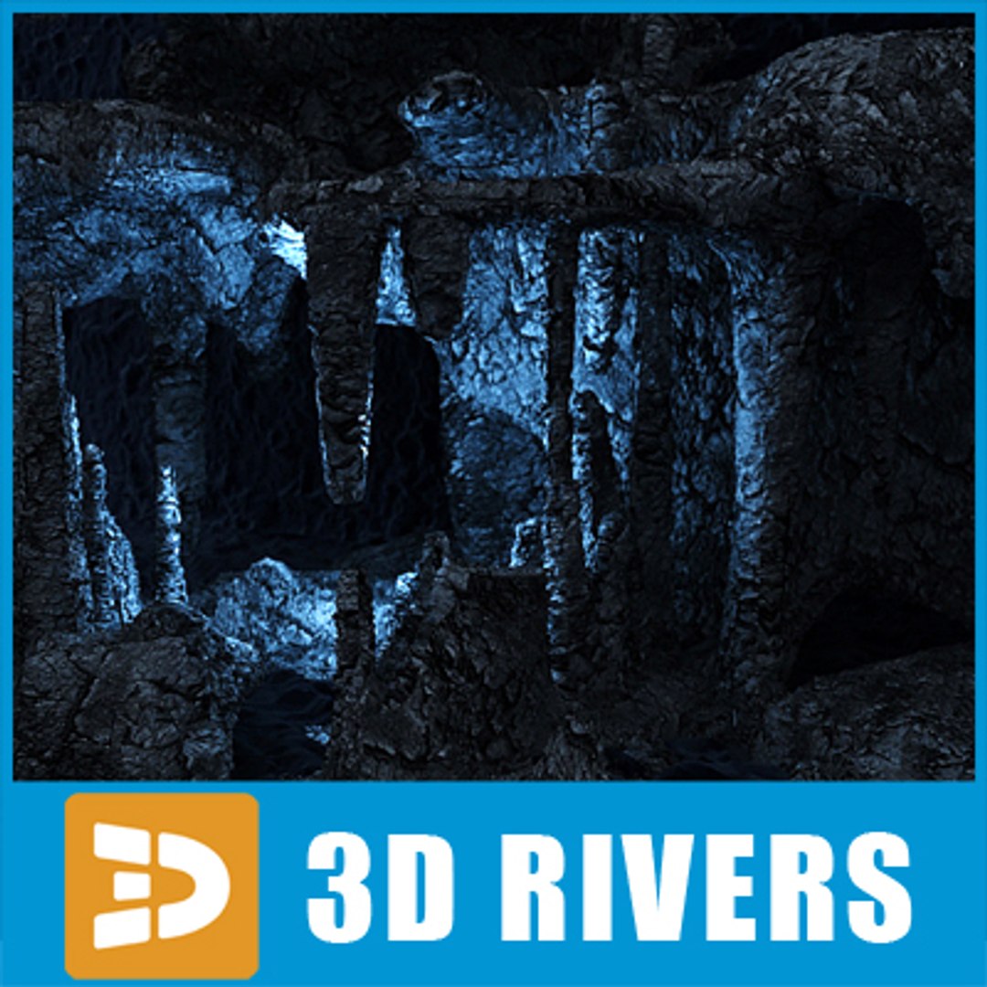 Underwater Rock Cave Grottos 3d Max