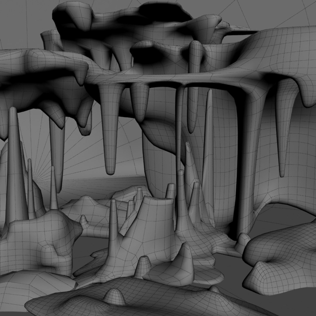 Underwater Rock Cave Grottos 3d Max