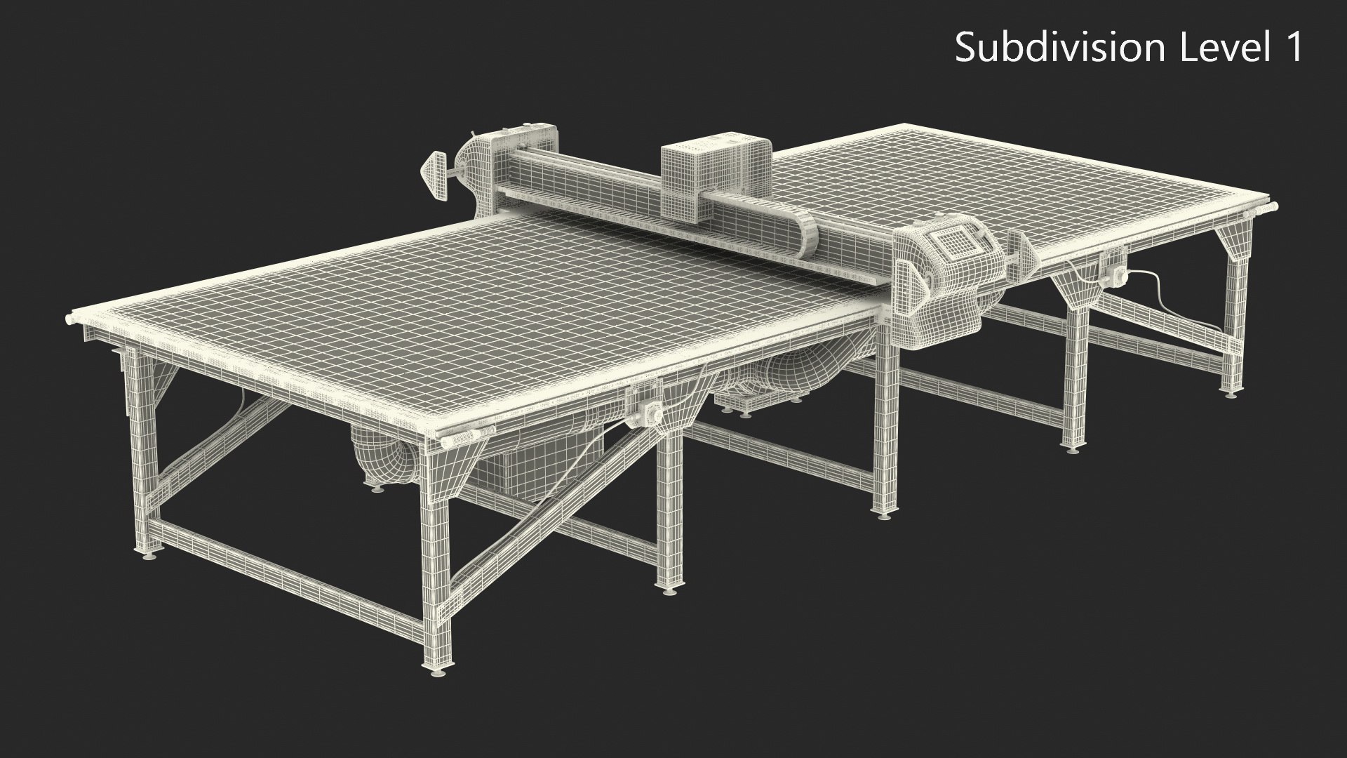 Flatbed Cutter Machine Rigged Model - TurboSquid 2388791