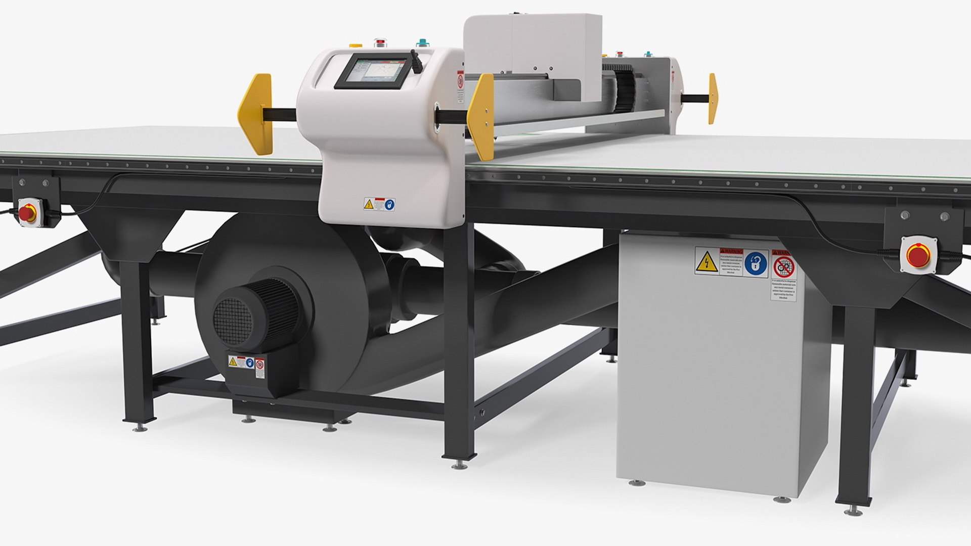 Flatbed Cutter Machine Rigged Model - TurboSquid 2388791
