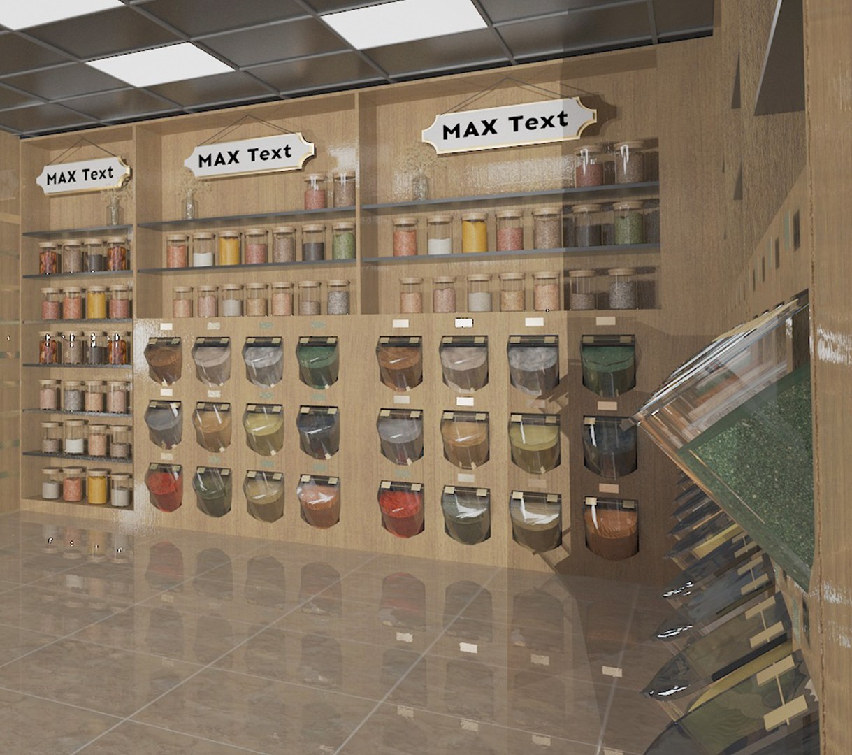 Modern Wall Nuts And Spices Stand Model - TurboSquid 2122648