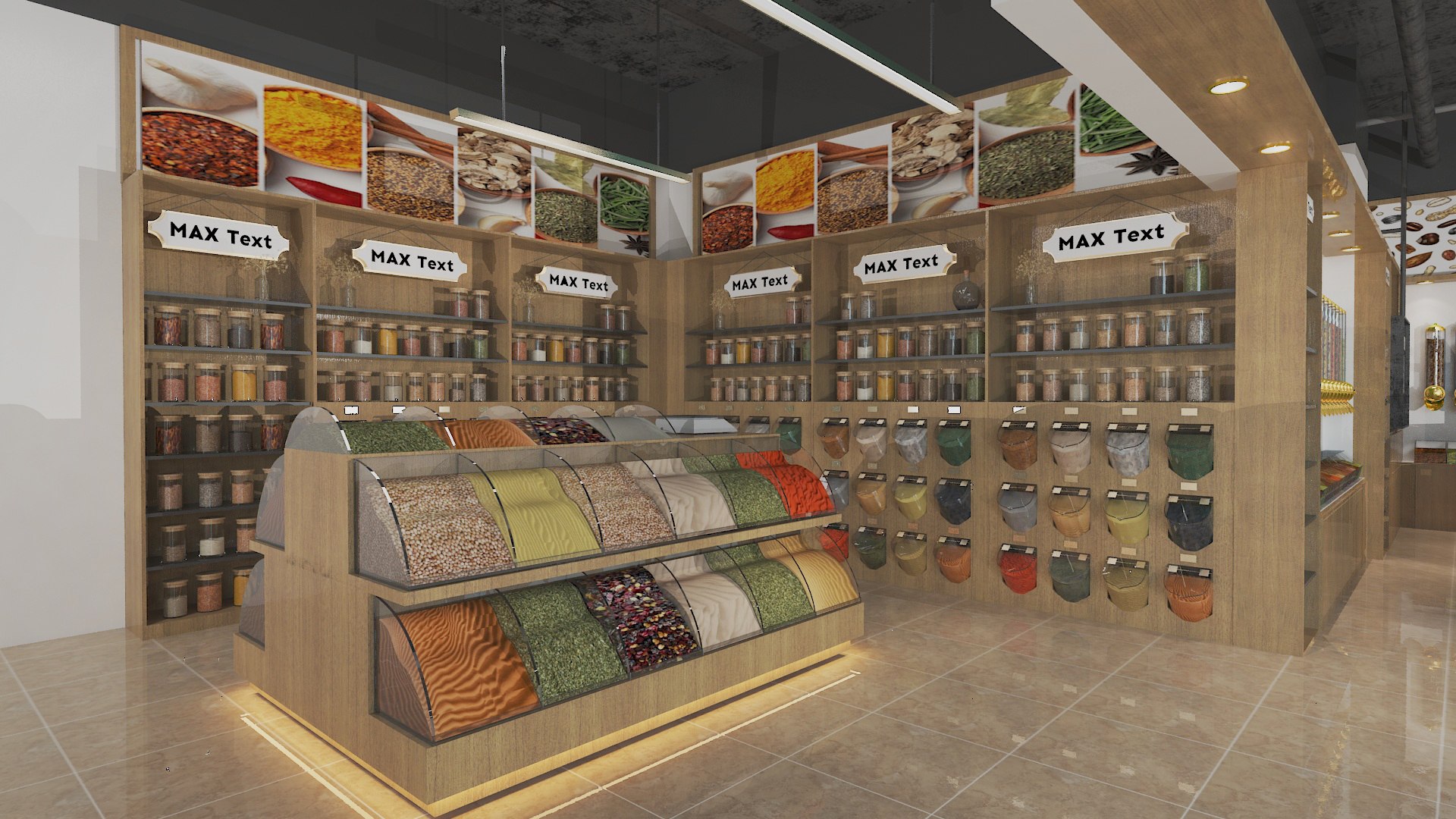 Modern Wall Nuts And Spices Stand Model - TurboSquid 2122648