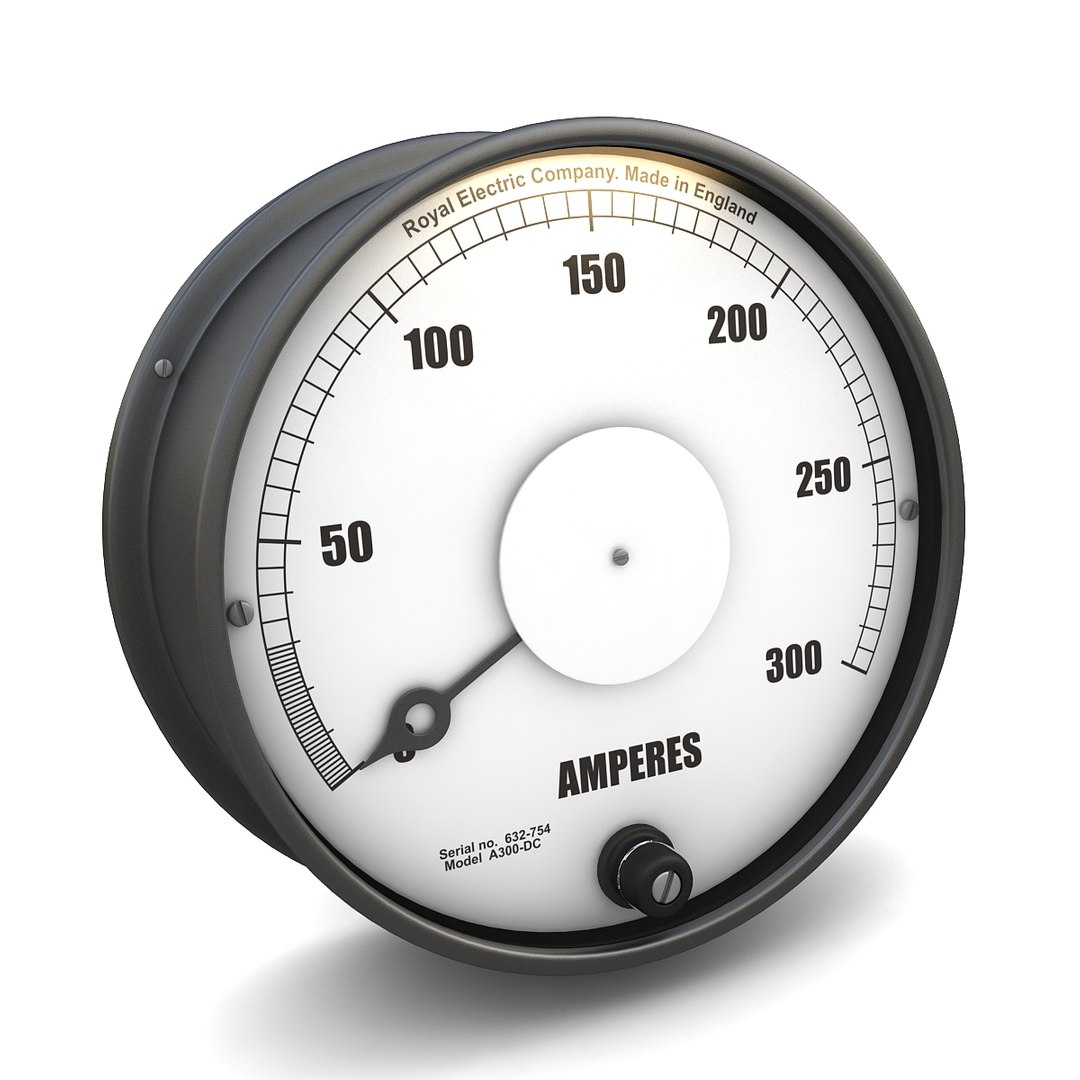 3d vintage ammeter 01