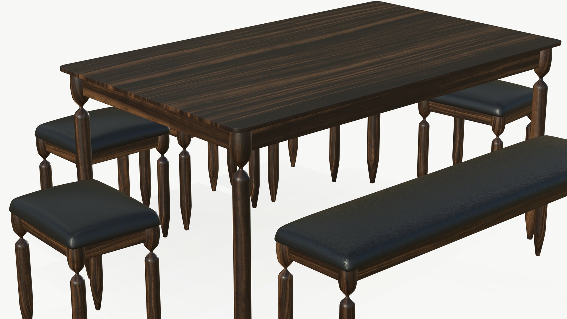 3D Model Dining Table Modern Luxury Chair - TurboSquid 2017390