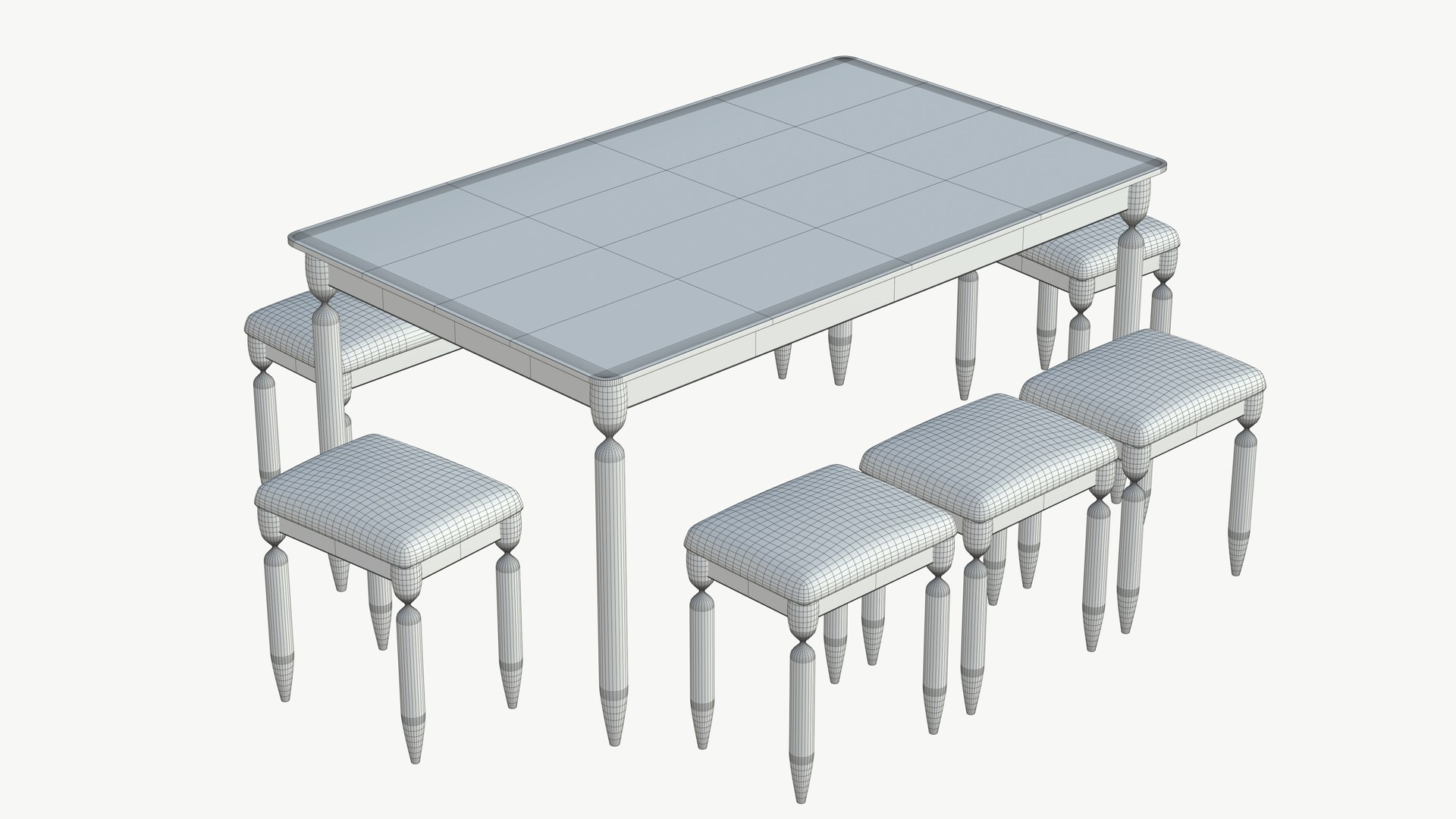 3D Model Dining Table Modern Luxury Chair - TurboSquid 2017390