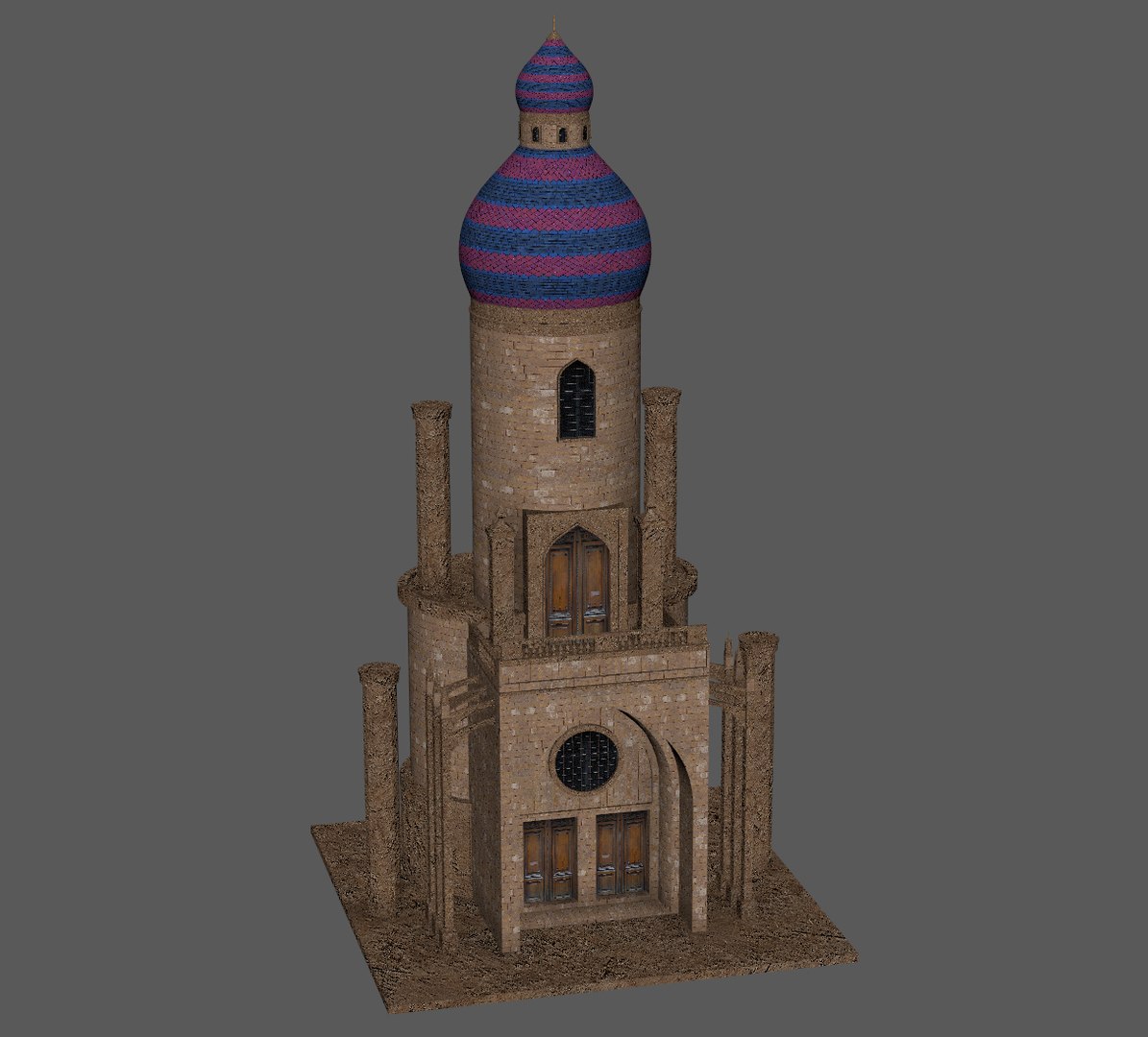 3D Fantasy Arab Tower Model - TurboSquid 1850034