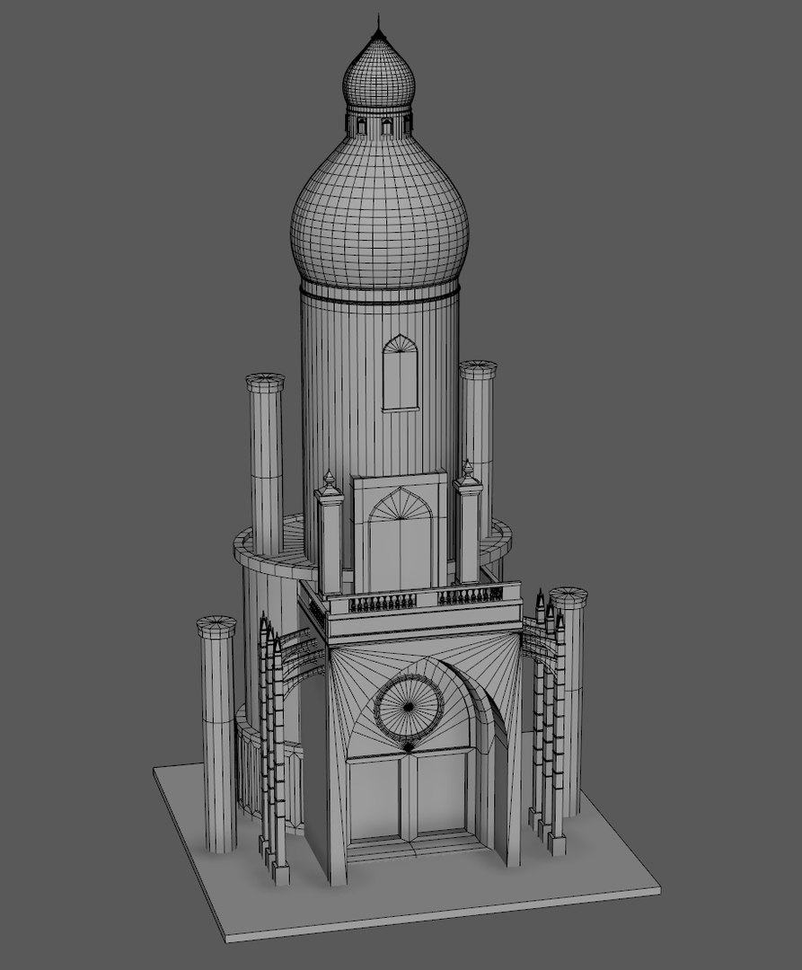 3D Fantasy Arab Tower Model - TurboSquid 1850034