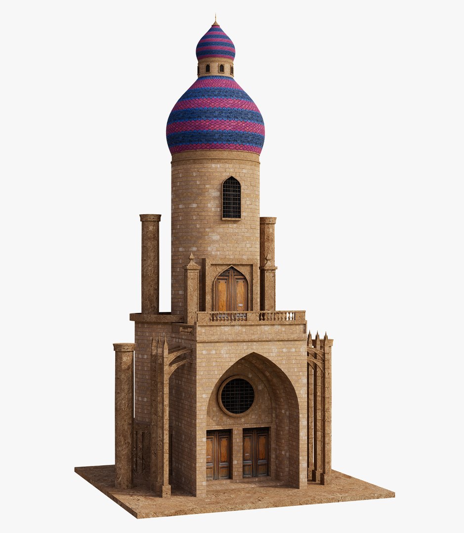 3D Fantasy Arab Tower Model - TurboSquid 1850034