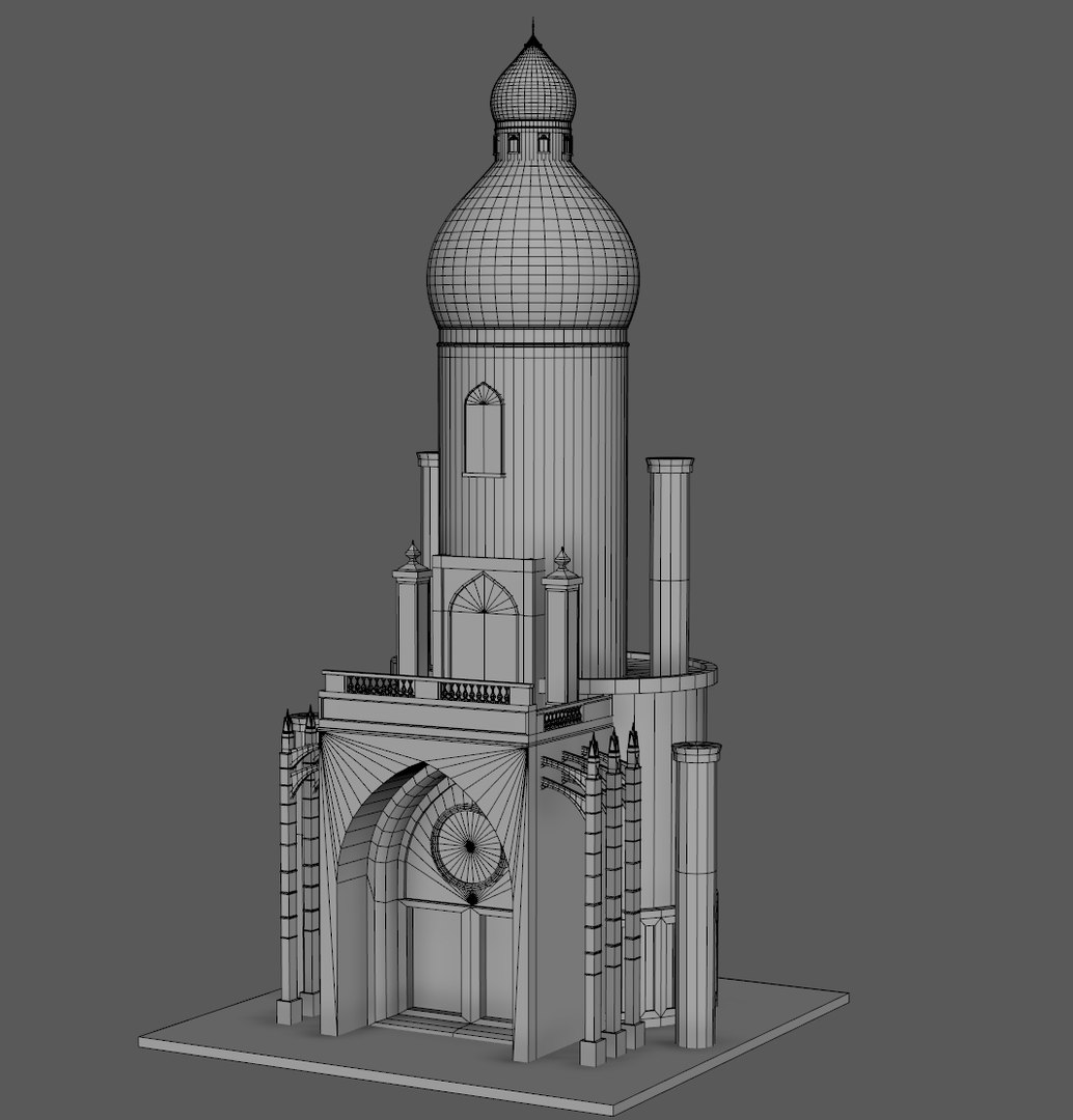 3D Fantasy Arab Tower Model - TurboSquid 1850034
