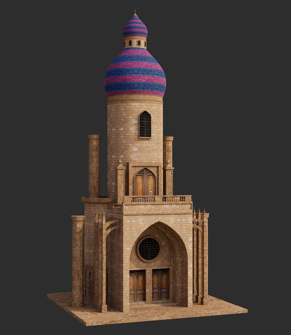 3D Fantasy Arab Tower Model - TurboSquid 1850034
