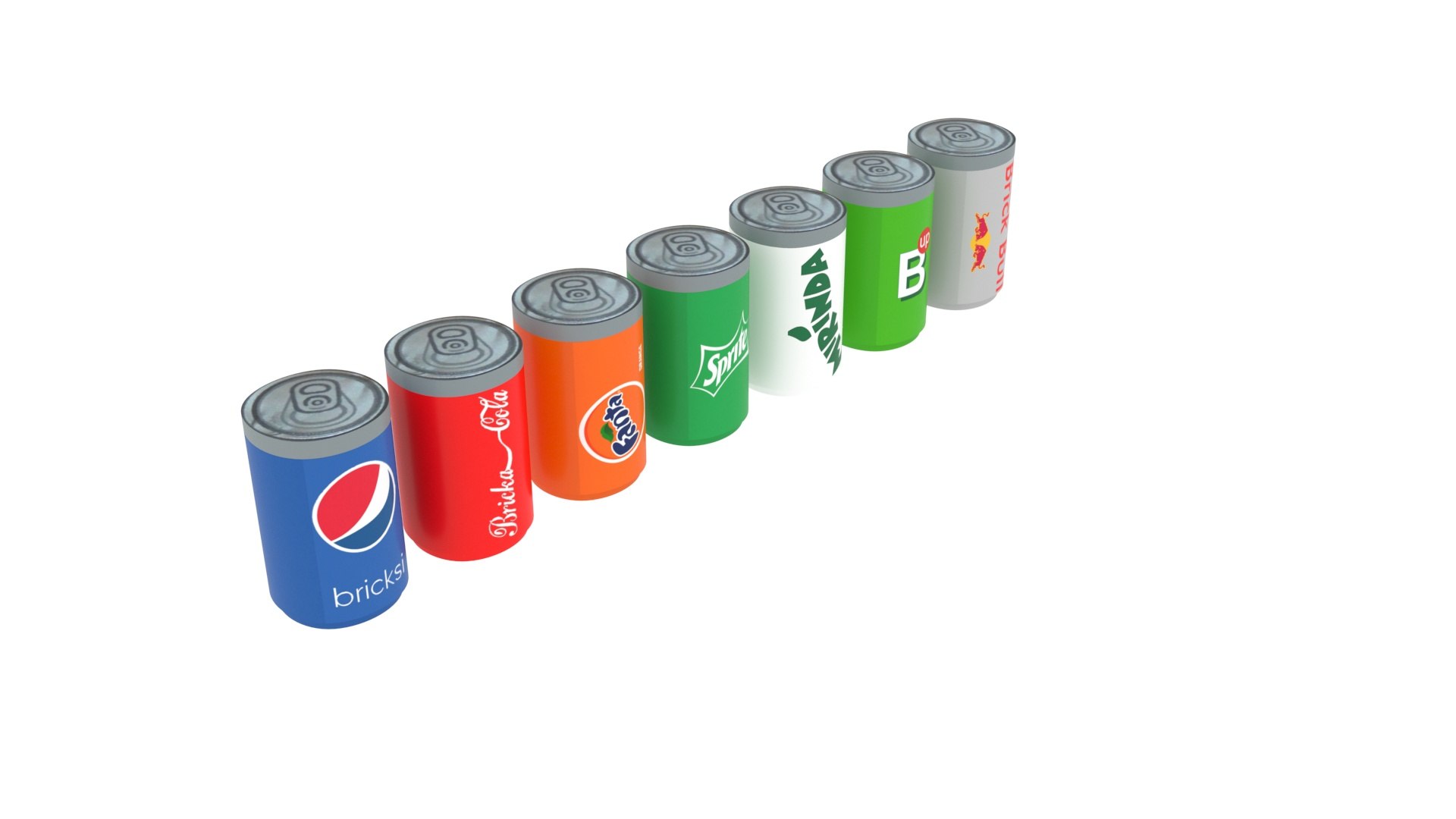 Lego Soda Cans Set 3D Model - TurboSquid 1920240