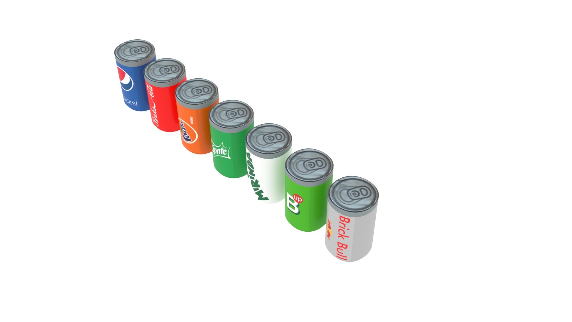 Lego Soda Cans Set 3D Model - TurboSquid 1920240