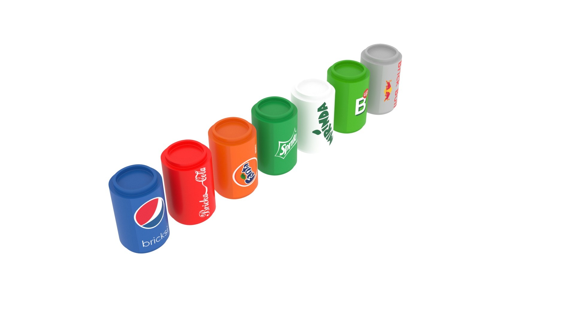 Lego Soda Cans Set 3D Model - TurboSquid 1920240