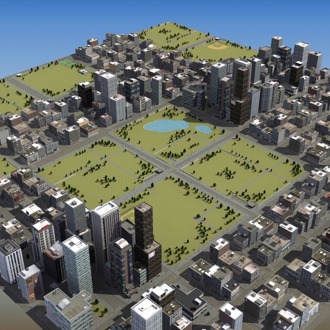 Urban City 3d Model