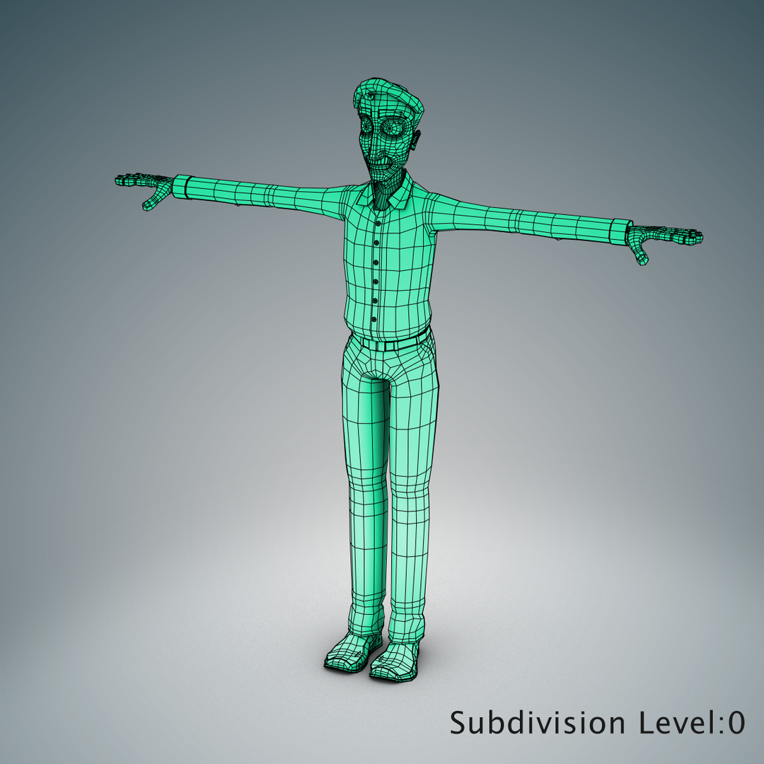 Father Character 3d Model