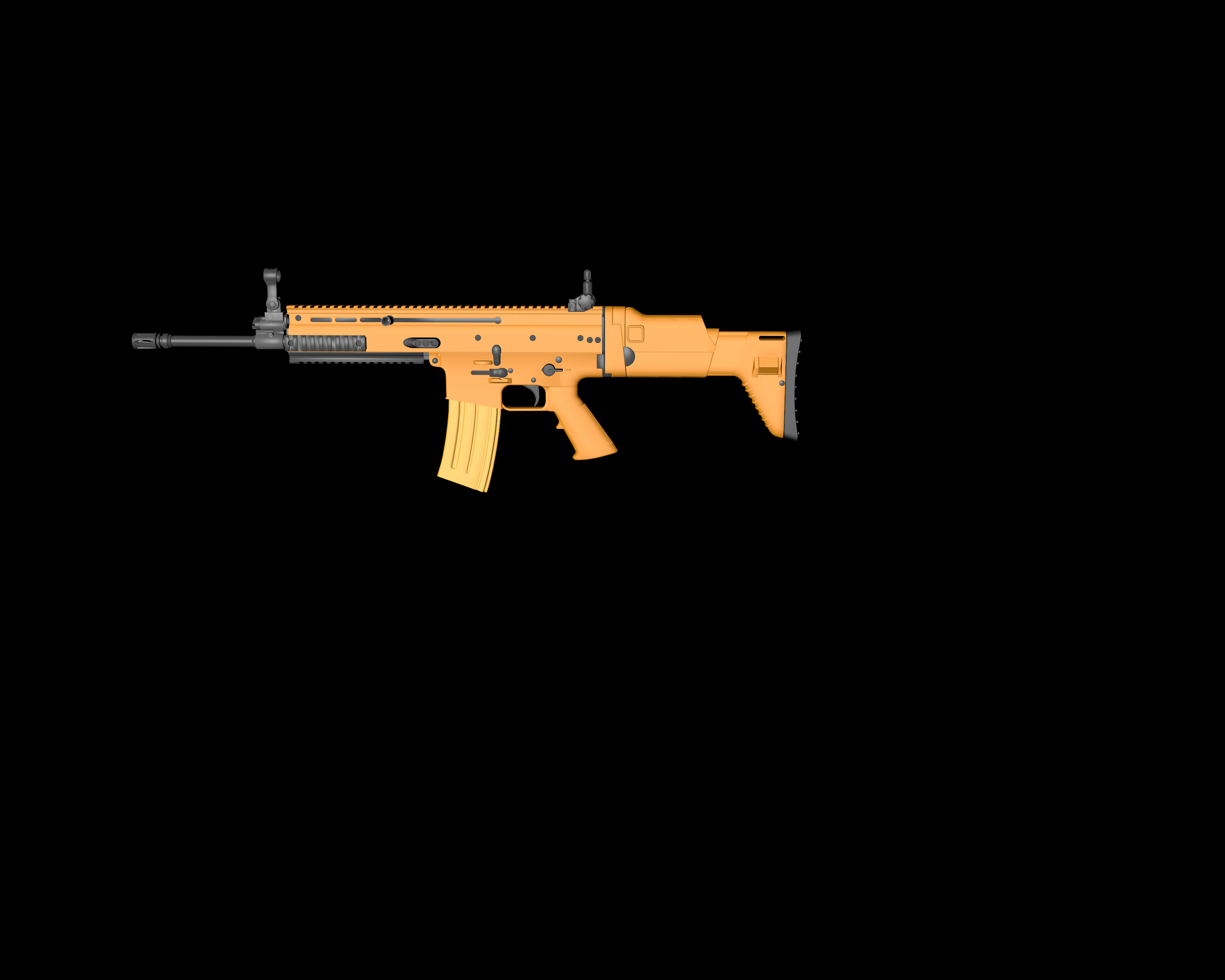 3d model fn scar gun