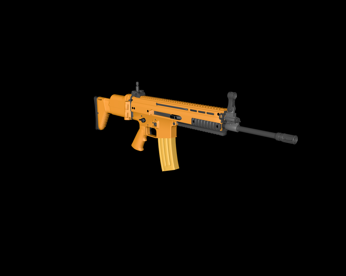 3d model fn scar gun