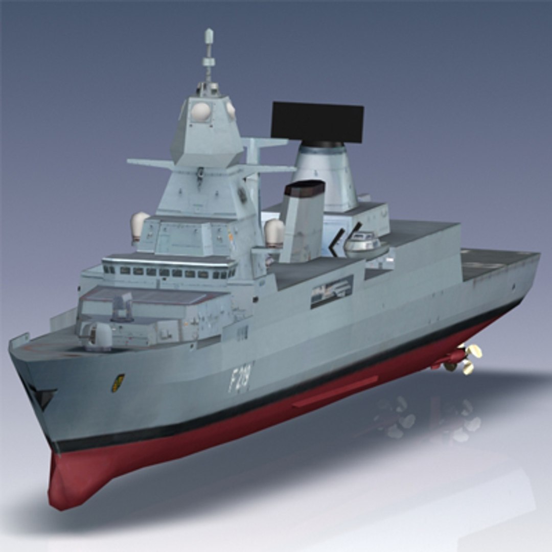 Sachsen Class Frigate Ship 3d 3ds