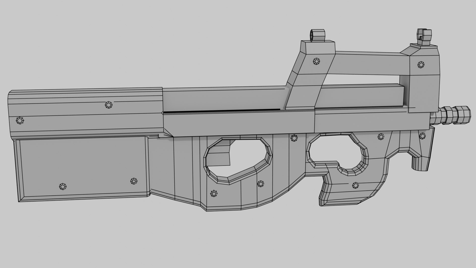 Free Low Poly P90 3D Model - TurboSquid 2416004