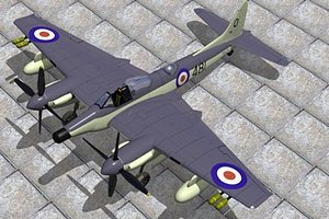 De Havilland Hornet 3D Models for Download | TurboSquid