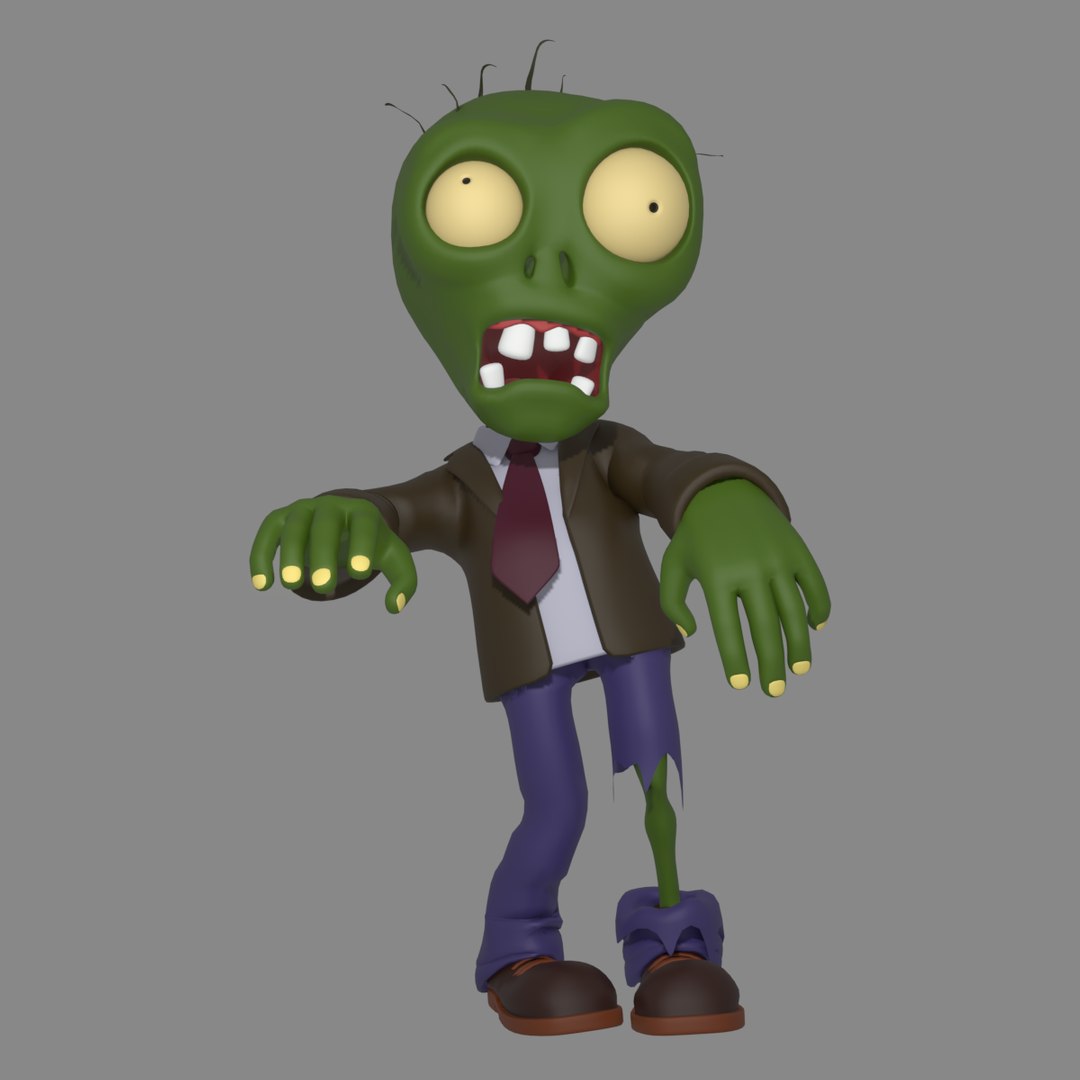 3D Cartoon Zombie Model - TurboSquid 1988863
