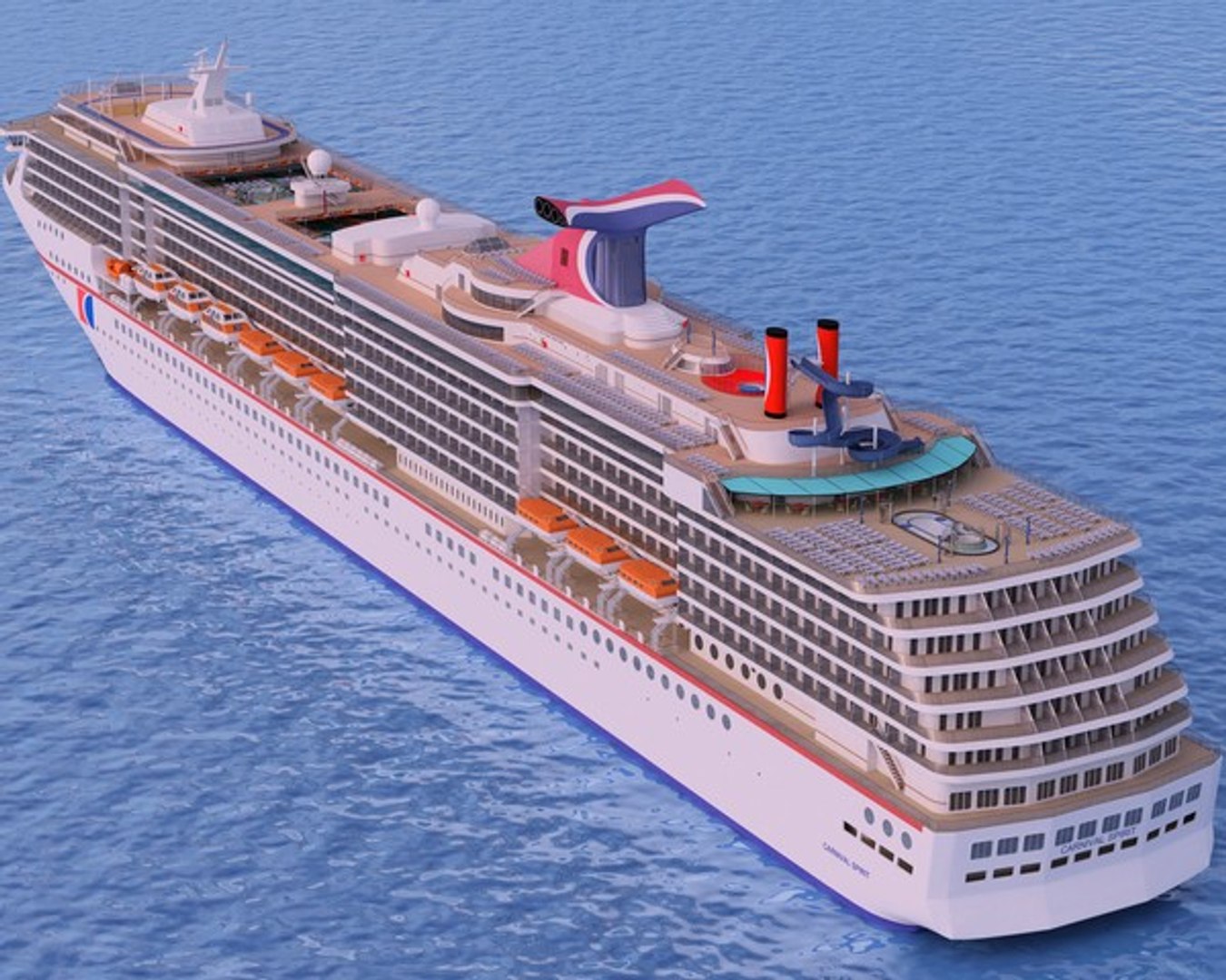 Look Carnival Cruise Ship 3d Model
