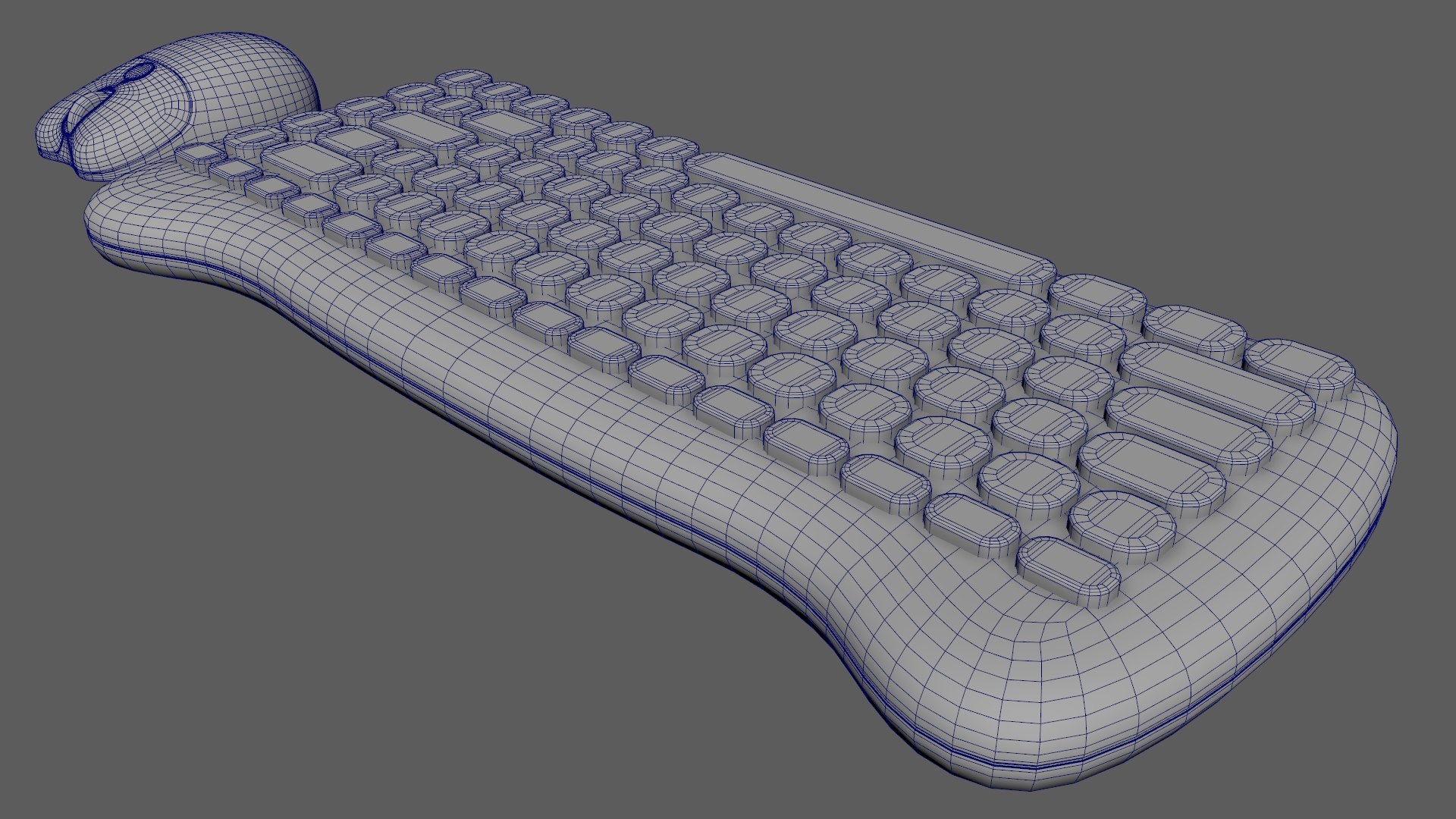 Wireless Keyboard Mouse Set Night Black Version 3D Model - TurboSquid ...