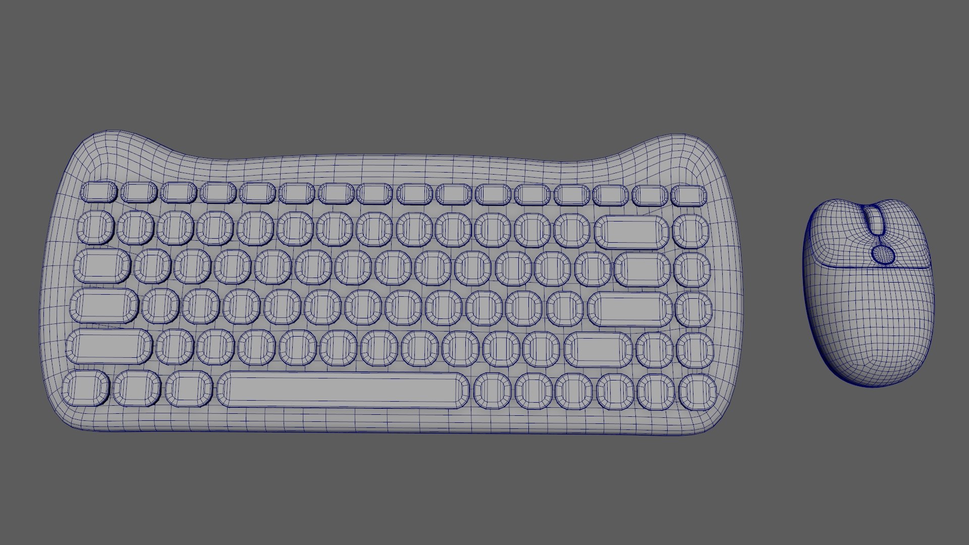 Wireless Keyboard Mouse Set Night Black Version 3D Model - TurboSquid ...