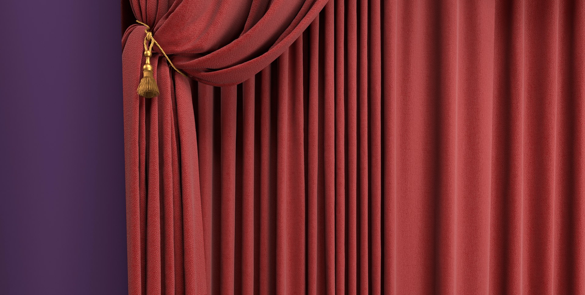Theater scene red curtains 3D model - TurboSquid 1608522
