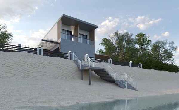 비치 빌라 외관 및 인테리어 3D 모델 - TurboSquid 1725218