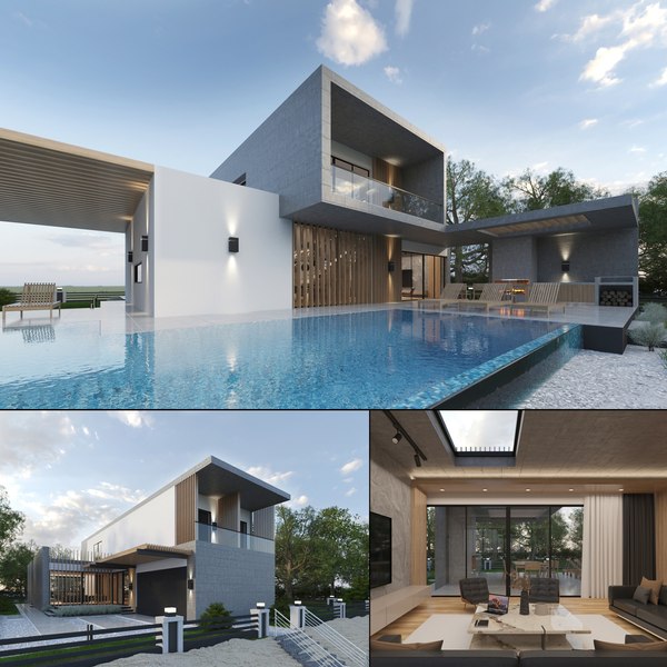 Villa 3D Models for Download | TurboSquid