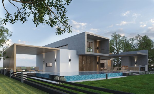 ビーチヴィラの外観と内装3Dモデル - TurboSquid 1725218