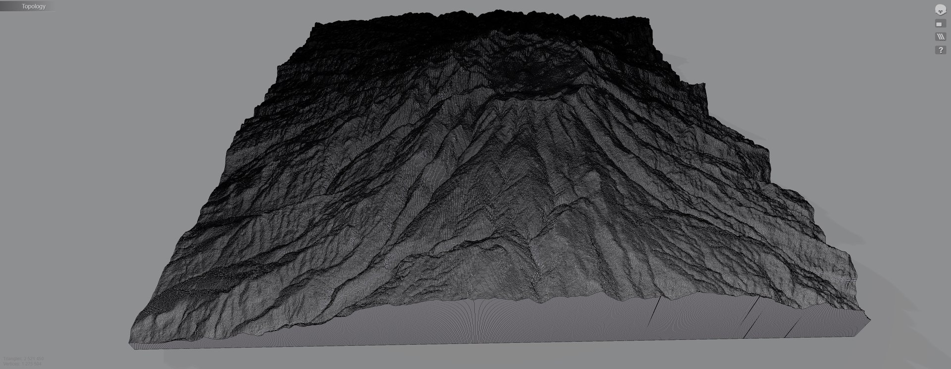 3D Mountain Landscape Crater Model - TurboSquid 1924813