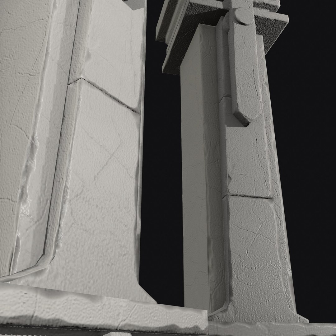 3D Column Stone - TurboSquid 1209136