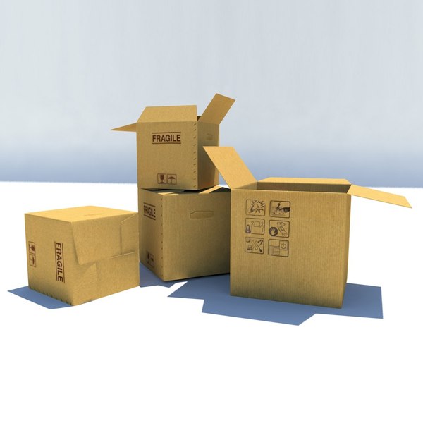 cardboard box 3d max