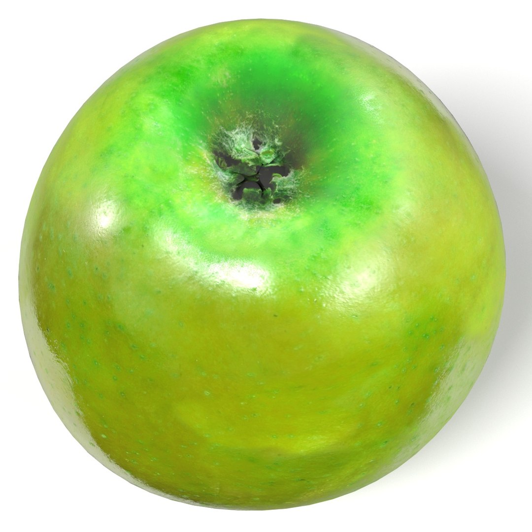 Green Apple 3d Model