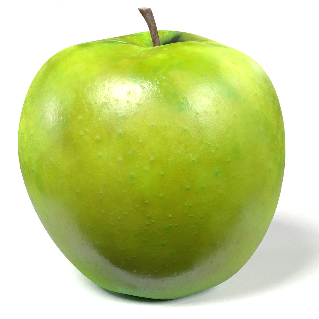 Green Apple 3d Model