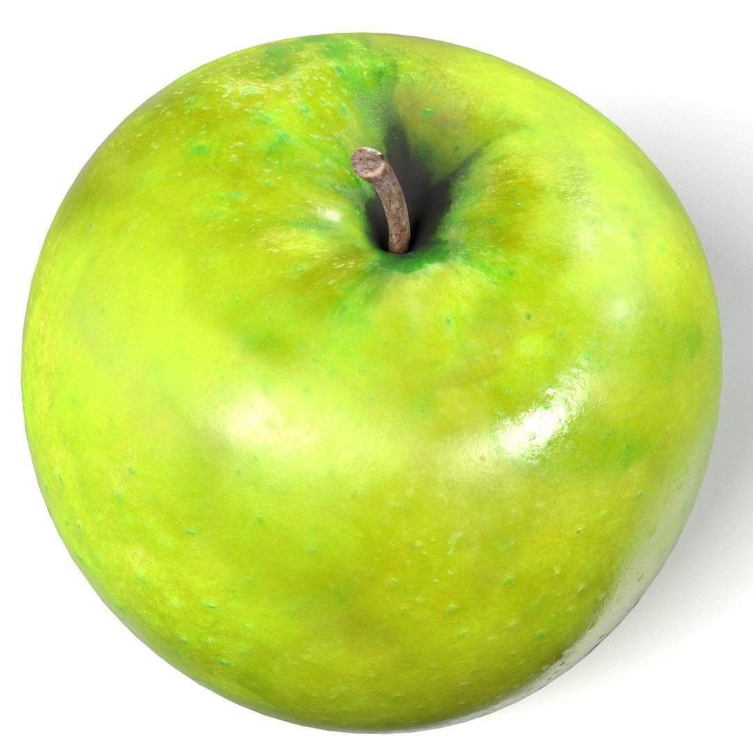 Green Apple 3d Model