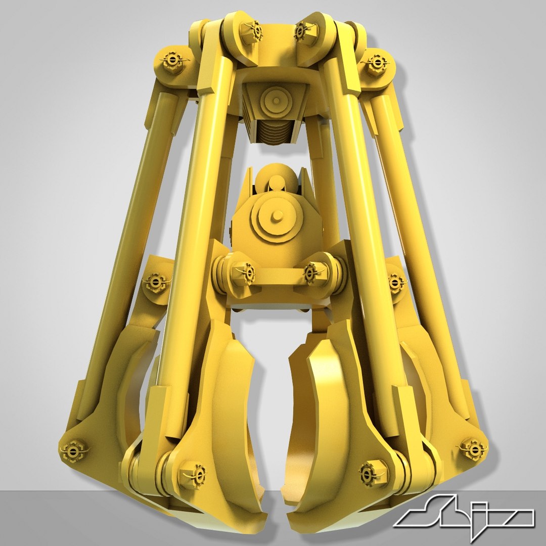 3d Model Excavator Grab 2