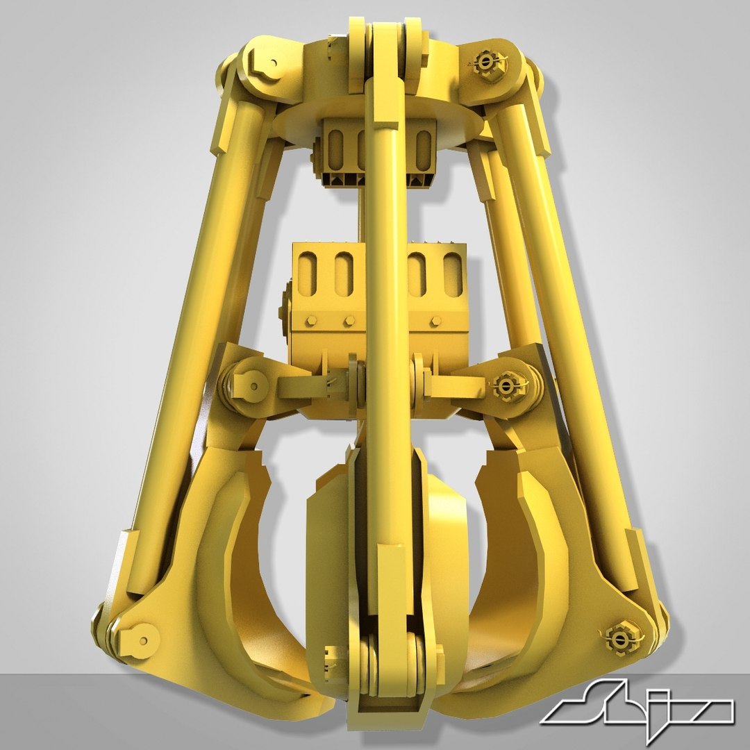 3d Model Excavator Grab 2