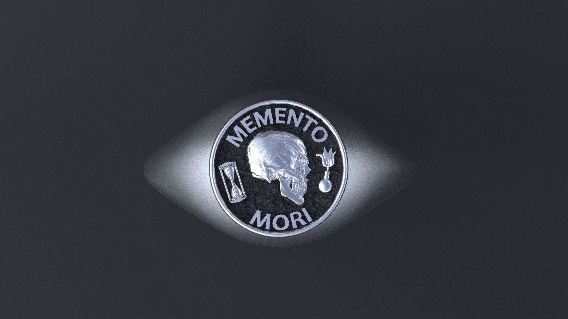 3D Men Ring With The Ancient Symbols MOMENTO MORI Cnc Model Or 3D ...