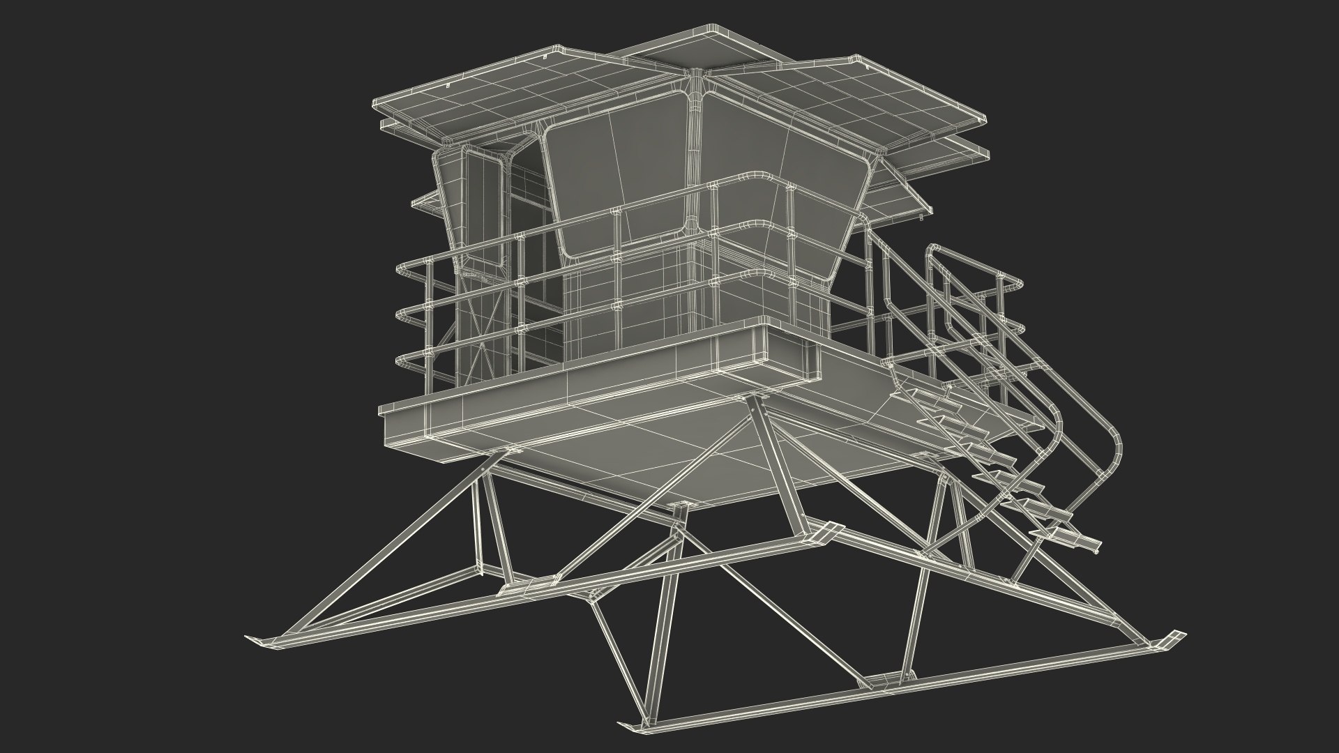 Yellow Lifeguard Tower 3D model - TurboSquid 2136709
