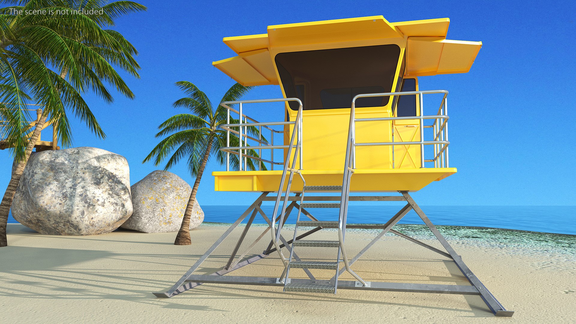Yellow Lifeguard Tower 3D Model - TurboSquid 2136709