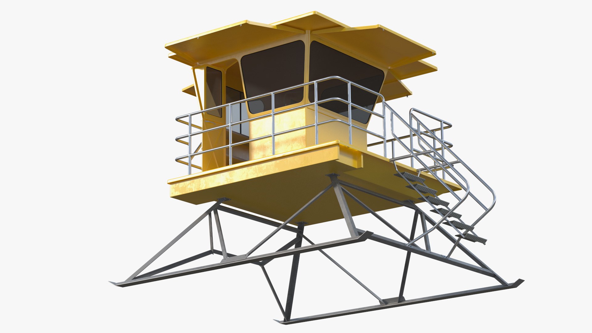 Yellow Lifeguard Tower 3D Model - TurboSquid 2136709
