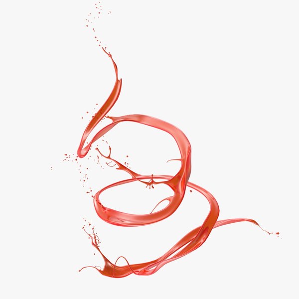 modelo 3d Resumen Líquido Splash Rojo - TurboSquid 1856479