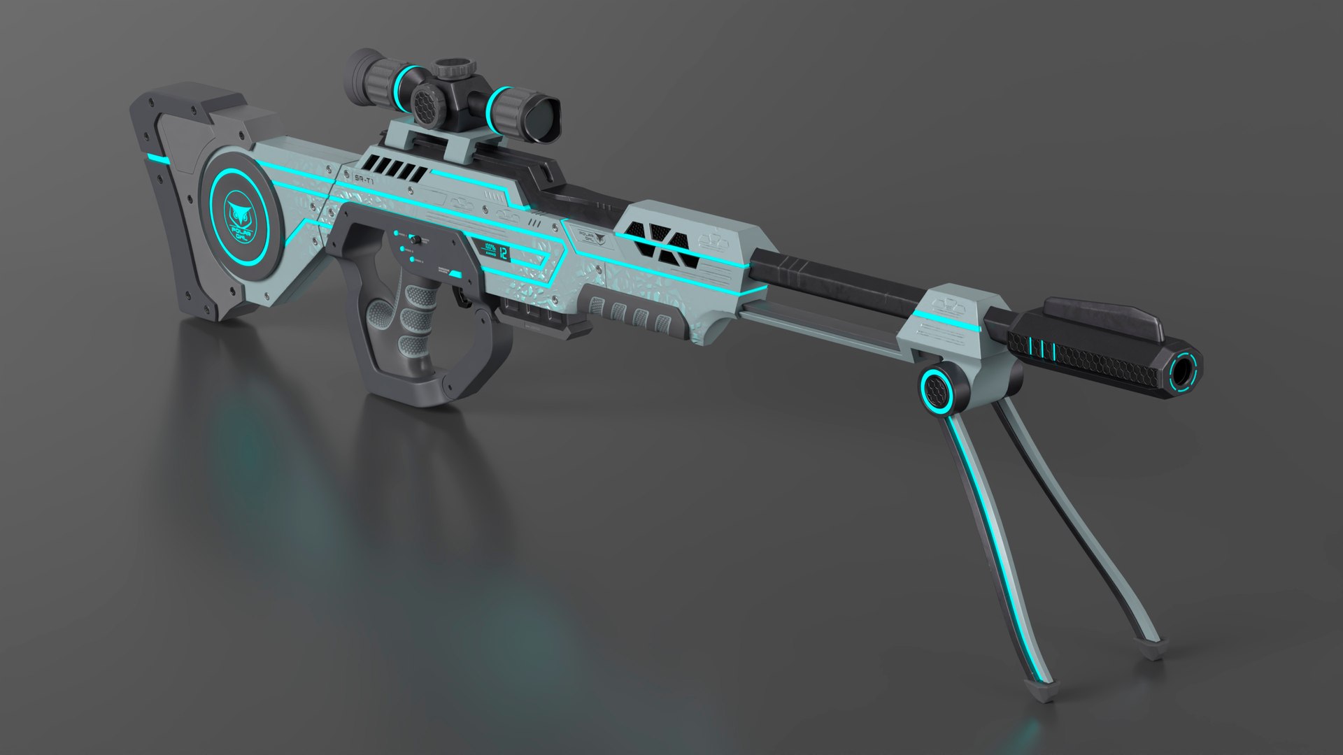 Futuristic Sniper Rifle Polar Owl 3D Model - TurboSquid 2218395