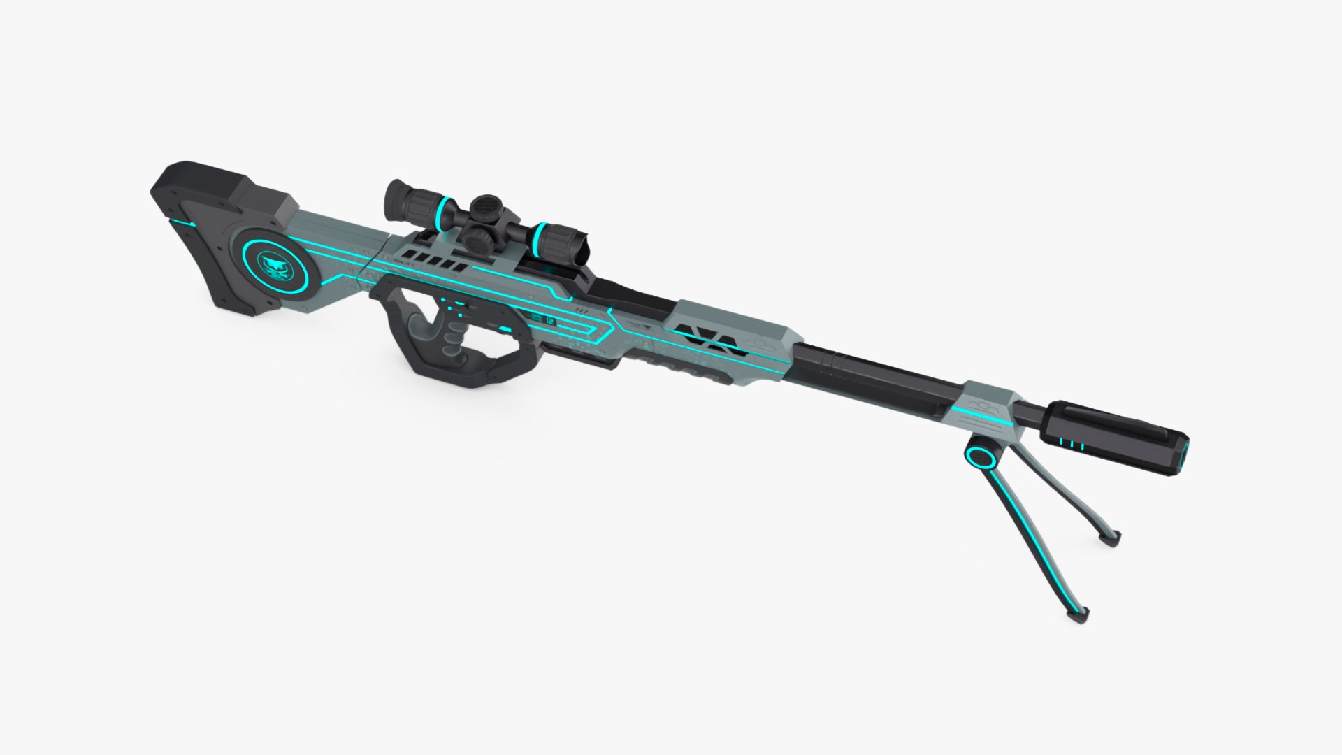 Futuristic Sniper Rifle Polar Owl 3D Model - TurboSquid 2218395